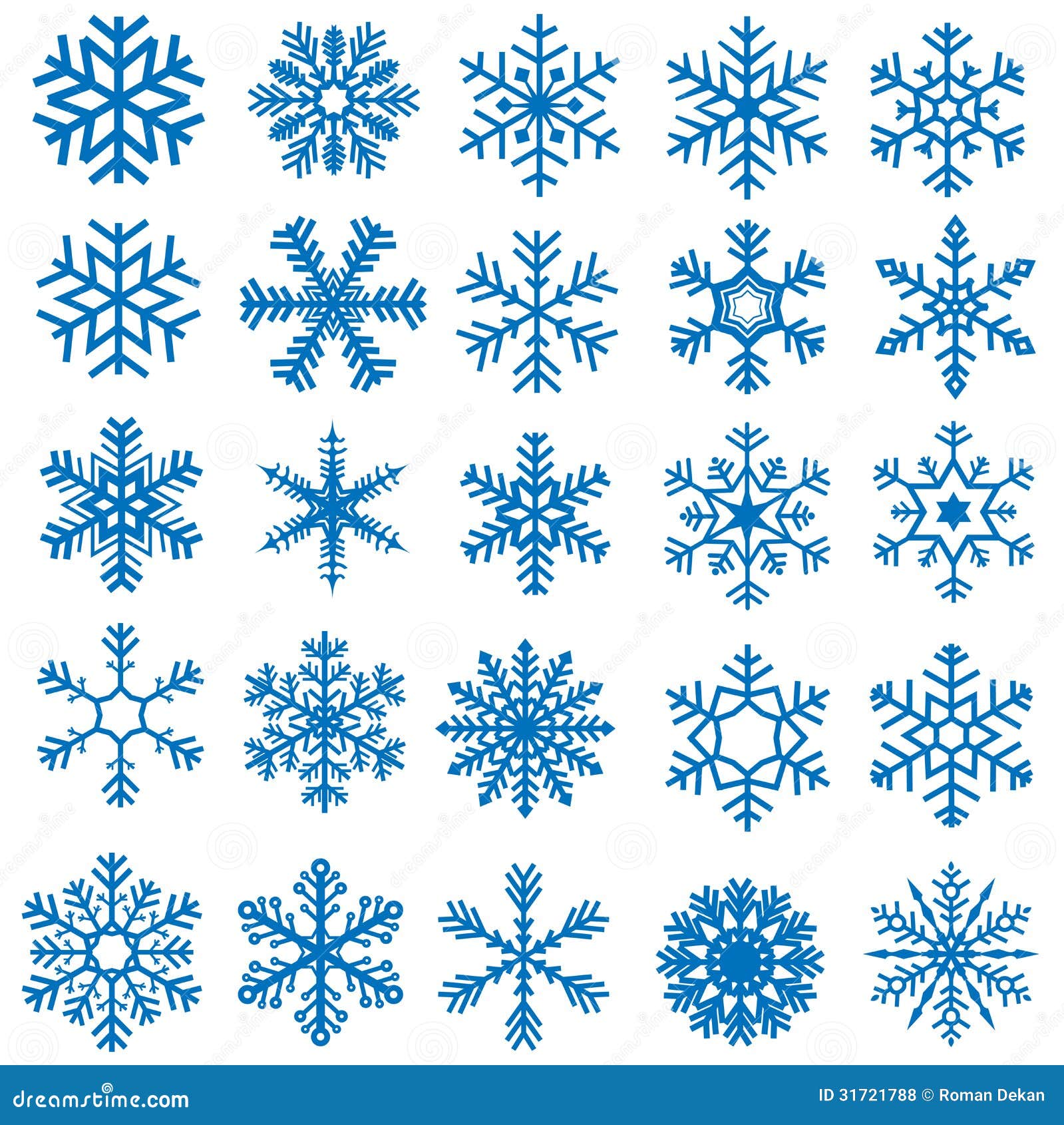 Fiocchi di neve illustrazione vettoriale. Illustrazione di neve - 31721788