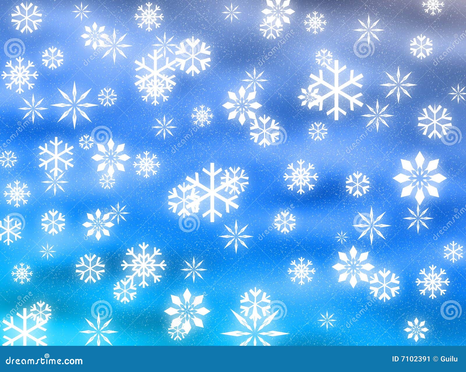 Fiocchi di neve nel cielo illustrazione di stock. Illustrazione di neve ...