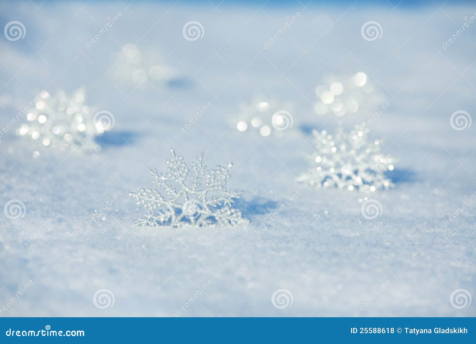 Fiocchi di neve su neve fotografia stock. Immagine di neve - 25588618