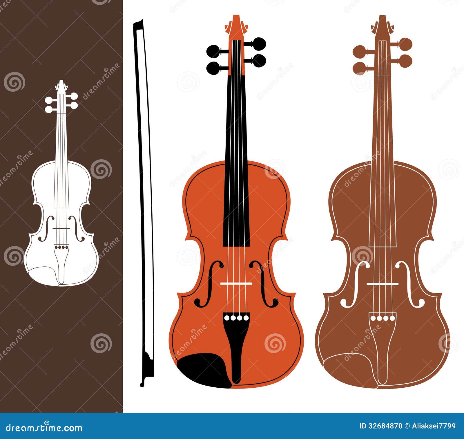 Fiol vektor illustrationer. Illustration av klassiskt - 32684870