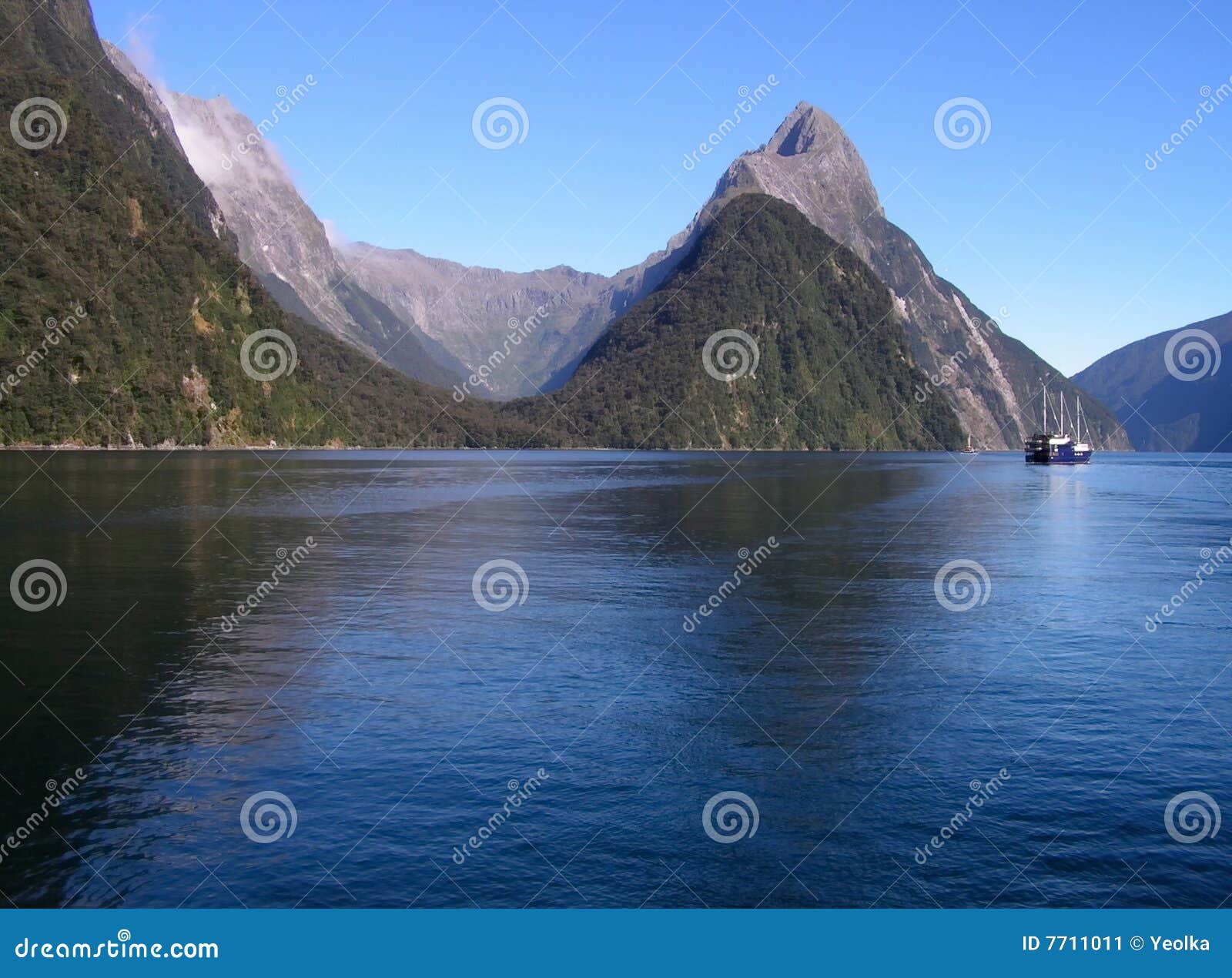 Fiord stock image. Image of milford, fiordland, reservation - 7711011