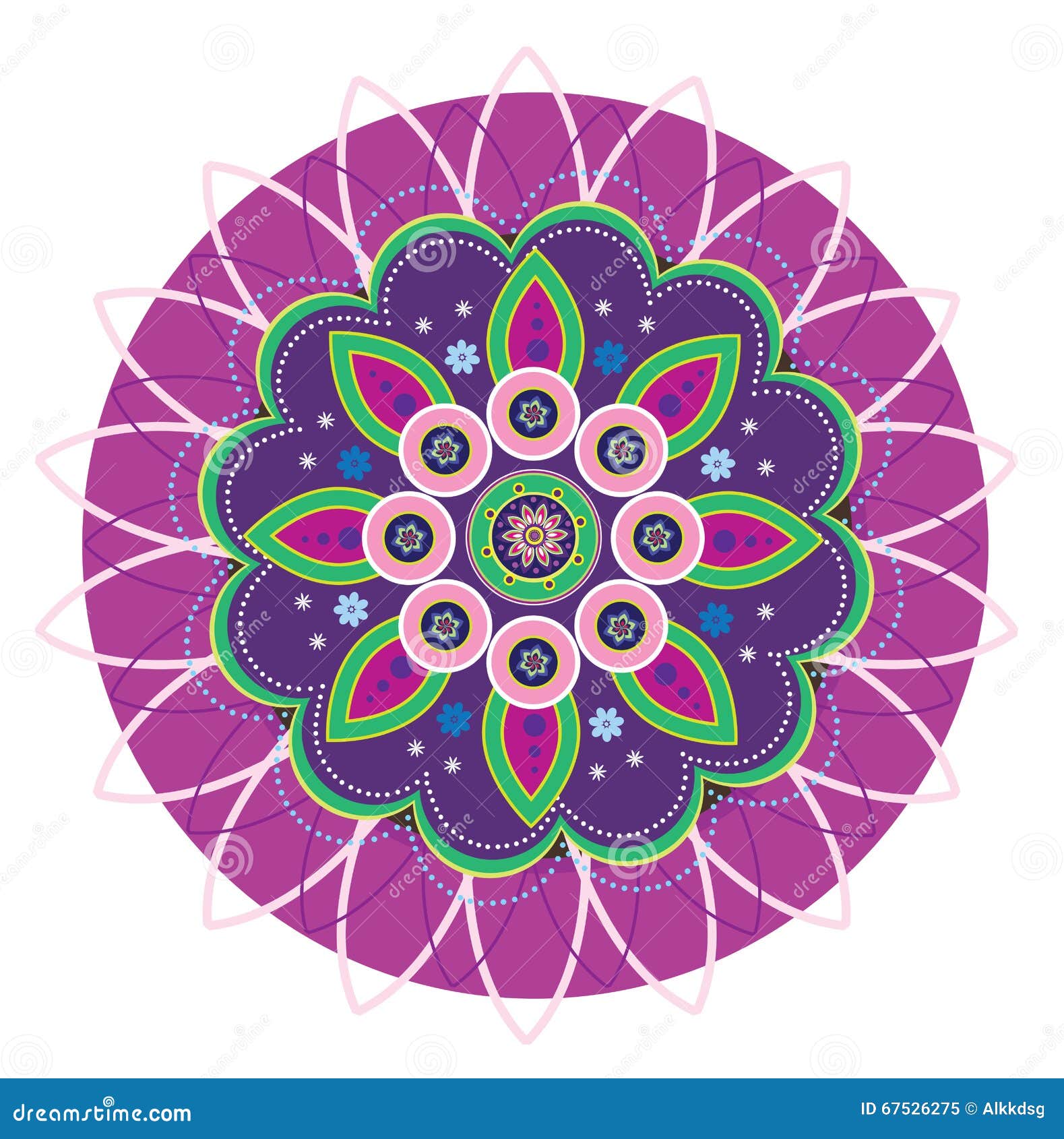 Fiore della mandala illustrazione vettoriale. Illustrazione di contesto ...