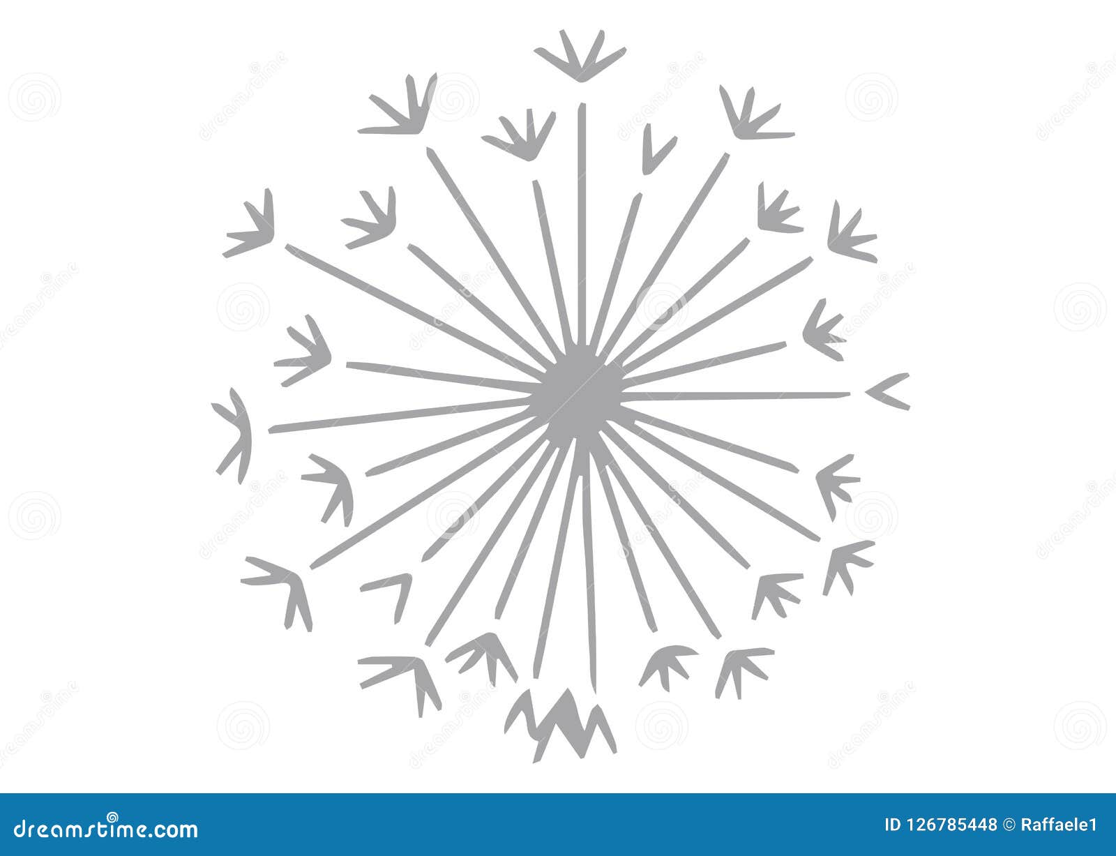 Fiore Stilizzato Con La Corolla Ed I Petali Illustrazione Vettoriale ...