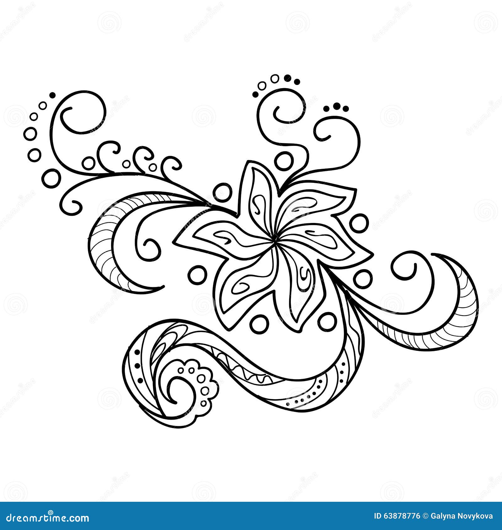 Fiori di Zentangle illustrazione vettoriale. Illustrazione di floreale ...