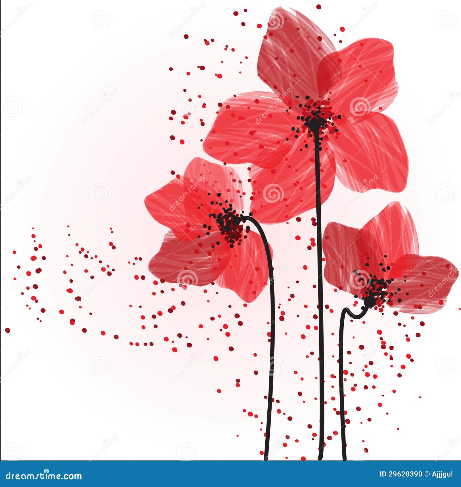 Fiori rossi illustrazione di stock. Illustrazione di elegante - 29620390