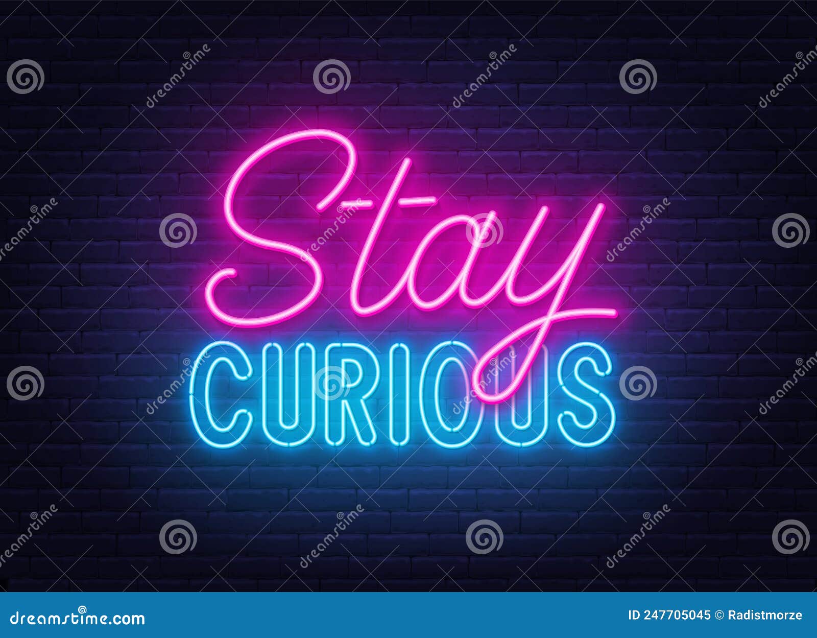 Fique Curioso E Anotando No Fundo Do Tijolo. Ilustração do Vetor ...