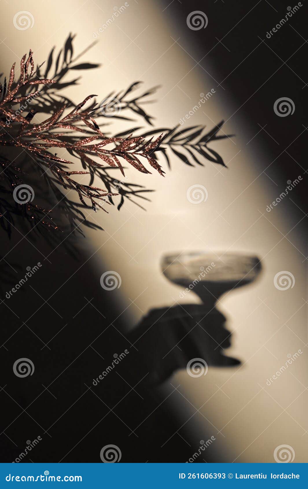 Shadow Hand Reaching Out To Hold Shadow Coffee Cup On Wooden Table ...