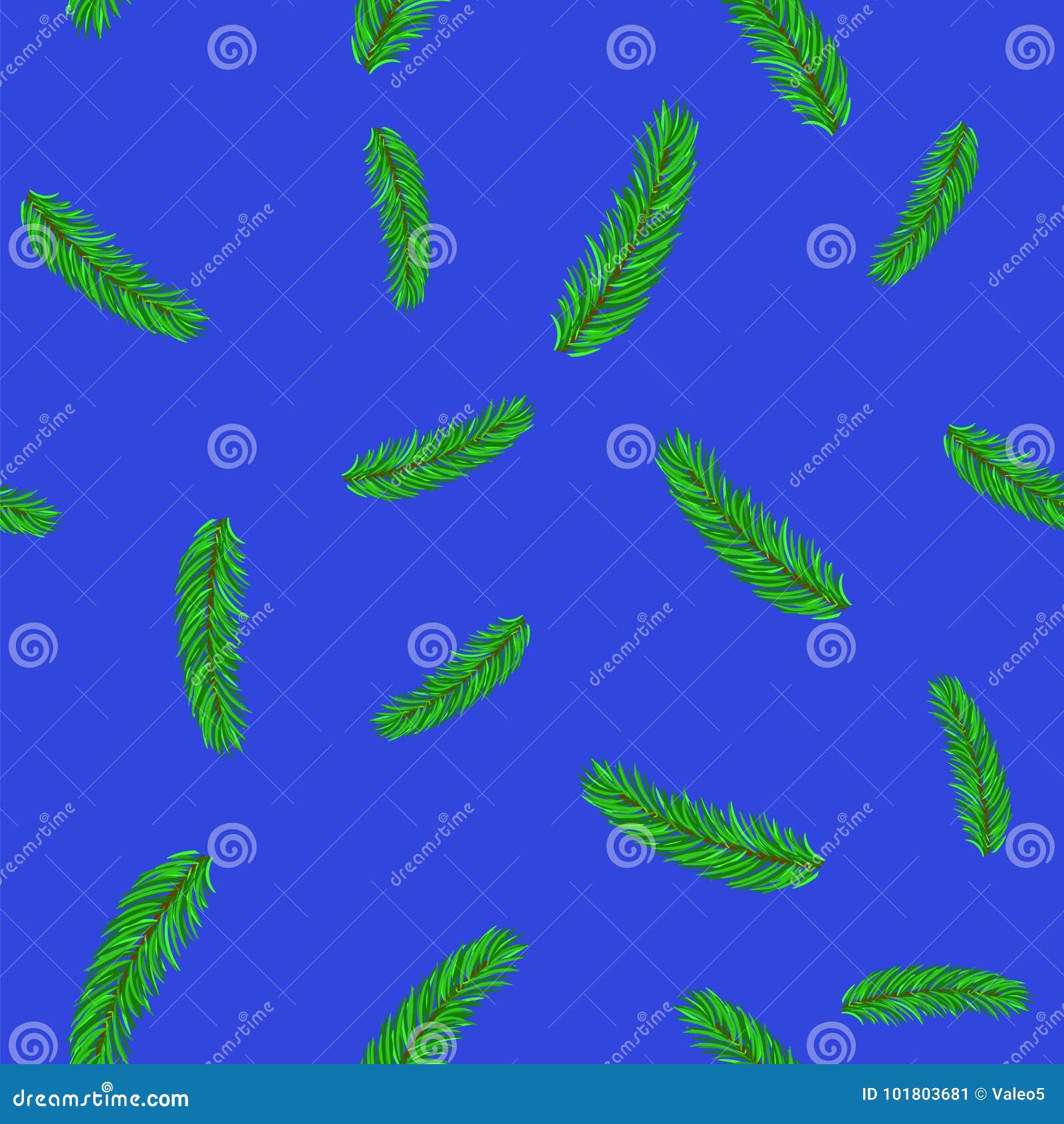 Fir Green Branches Pattern stock illustration. Illustration of fresh ...