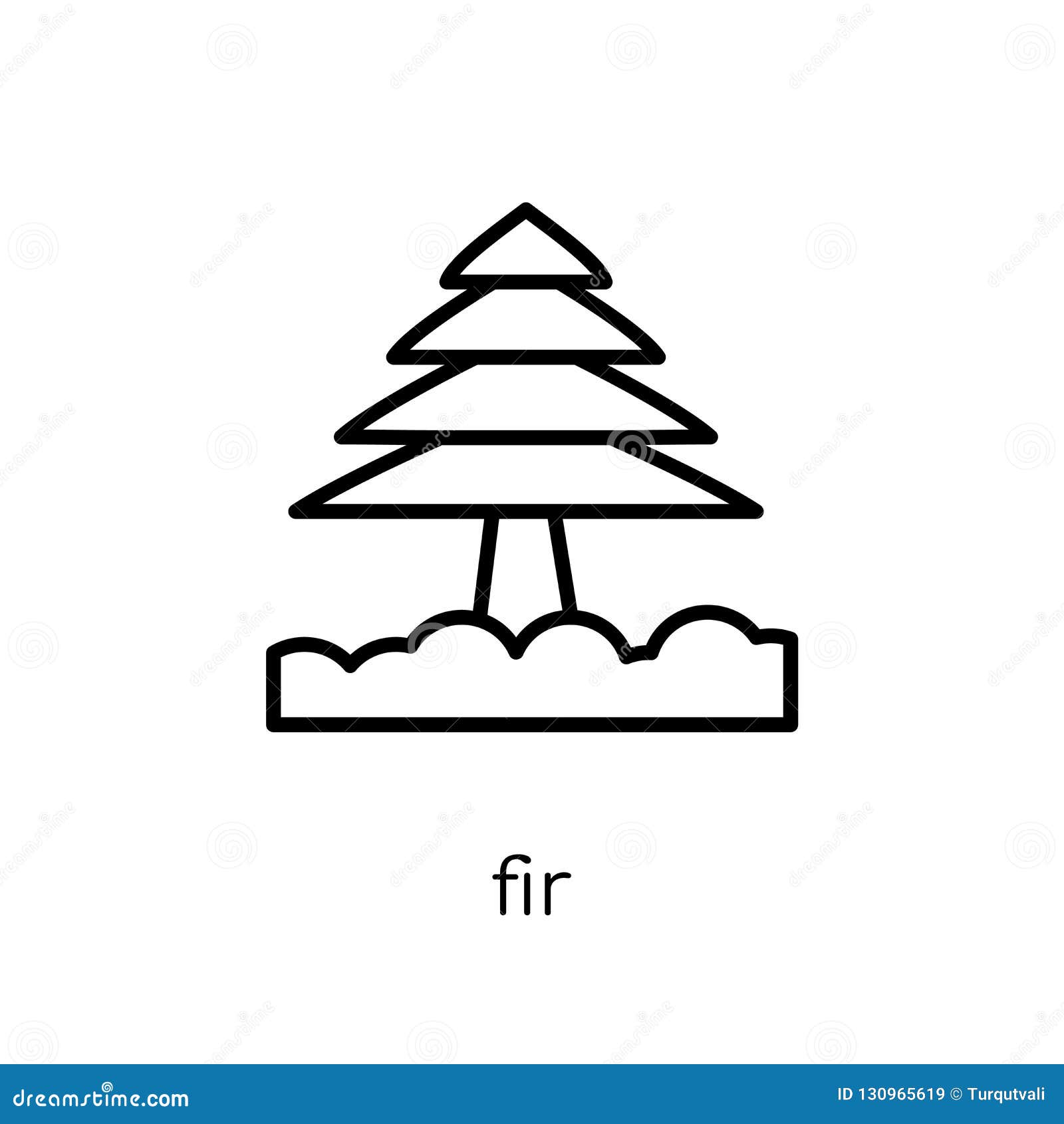 Fir Icon from Winter Collection. Stock Vector - Illustration of ...