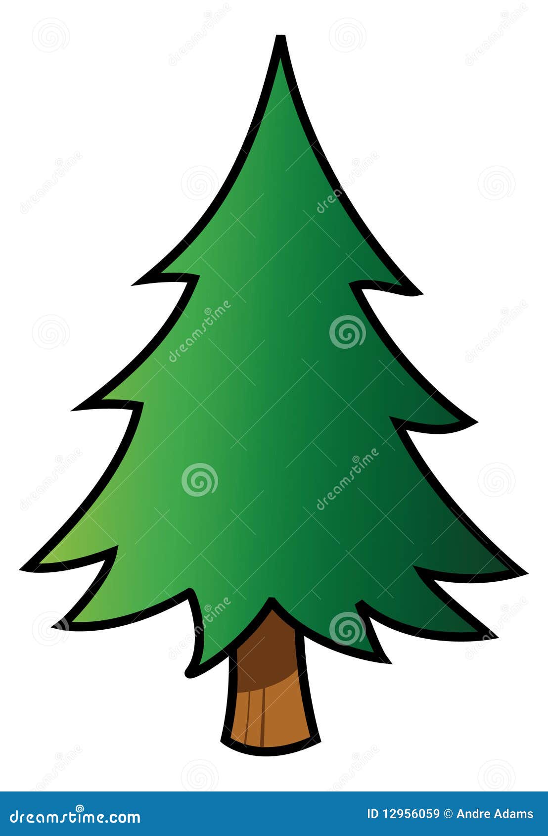 Fir tree stock vector. Illustration of christmas, vector - 12956059