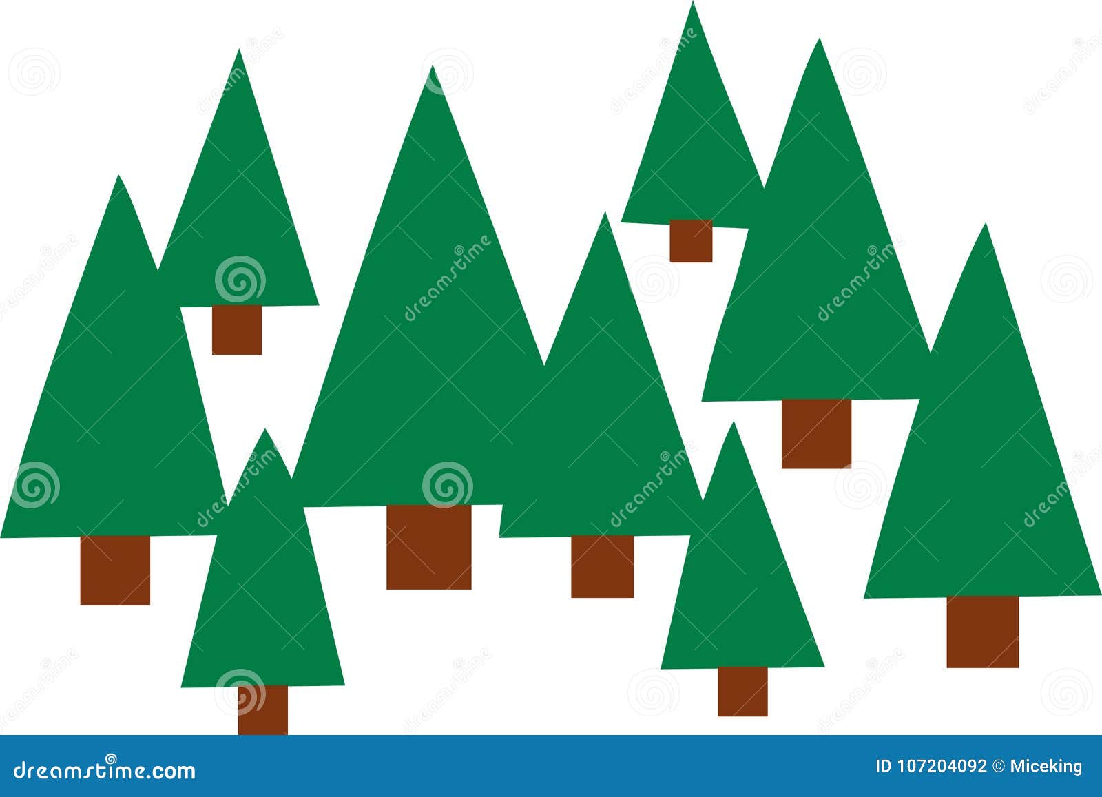 Fir tree forest icons stock vector. Illustration of symbol - 107204092