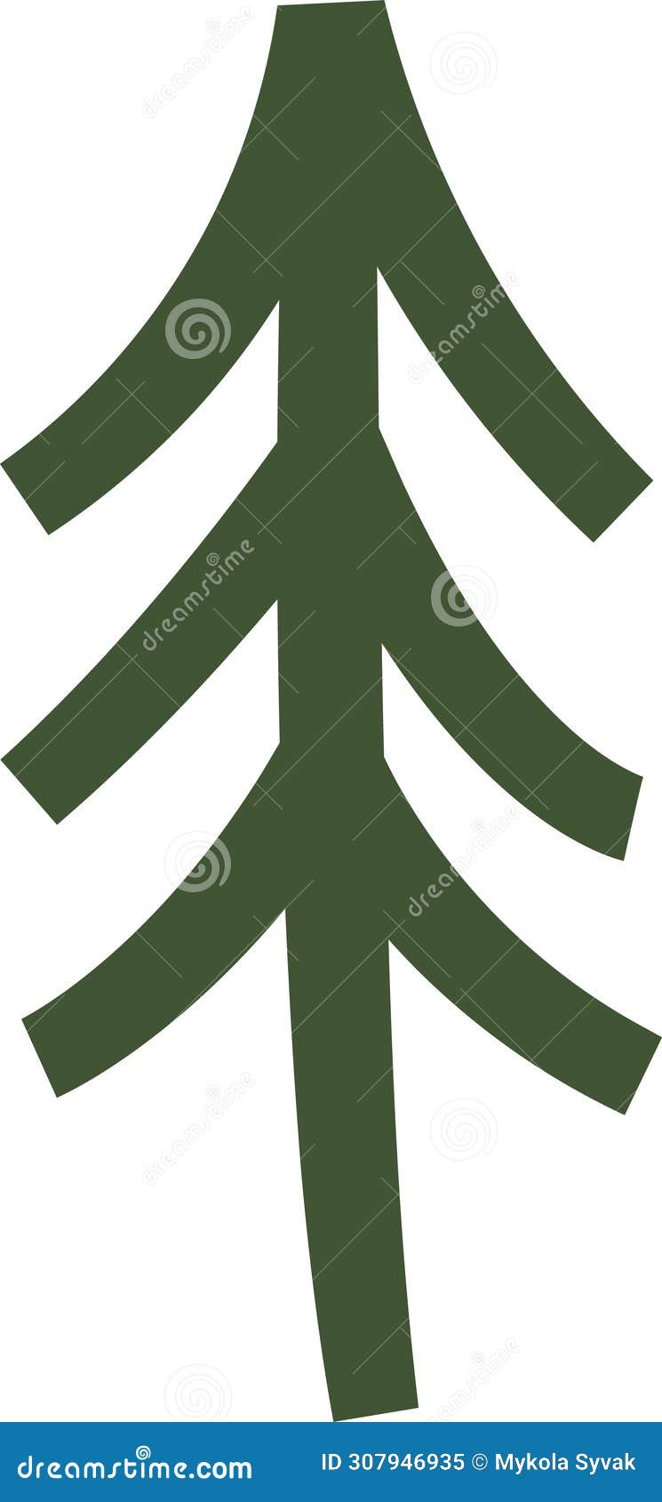 Fir Tree Icon stock vector. Illustration of design, nature - 307946935
