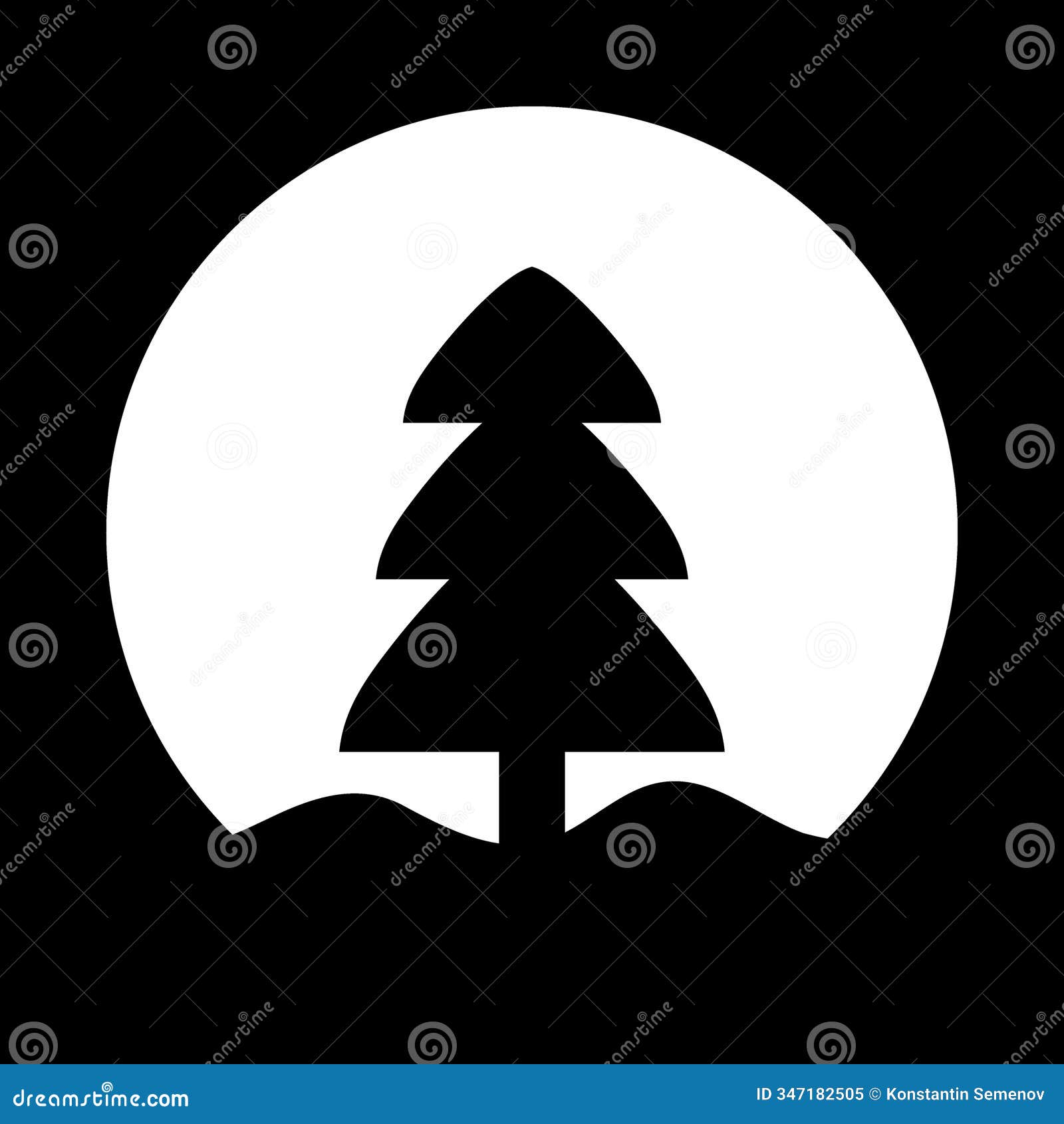 Fir tree icon stock vector. Illustration of icon, sign - 347182505