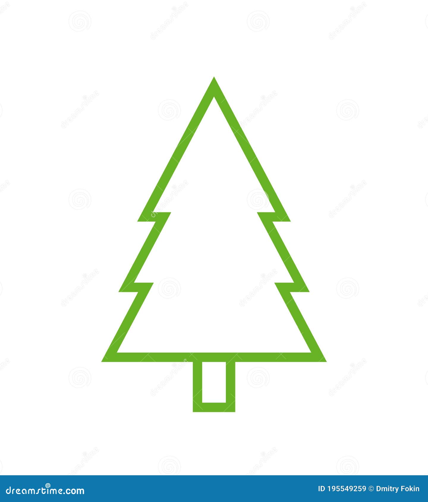 Fir Tree Outline Icon, Modern Minimal Flat Design Style. Spruce Vector ...