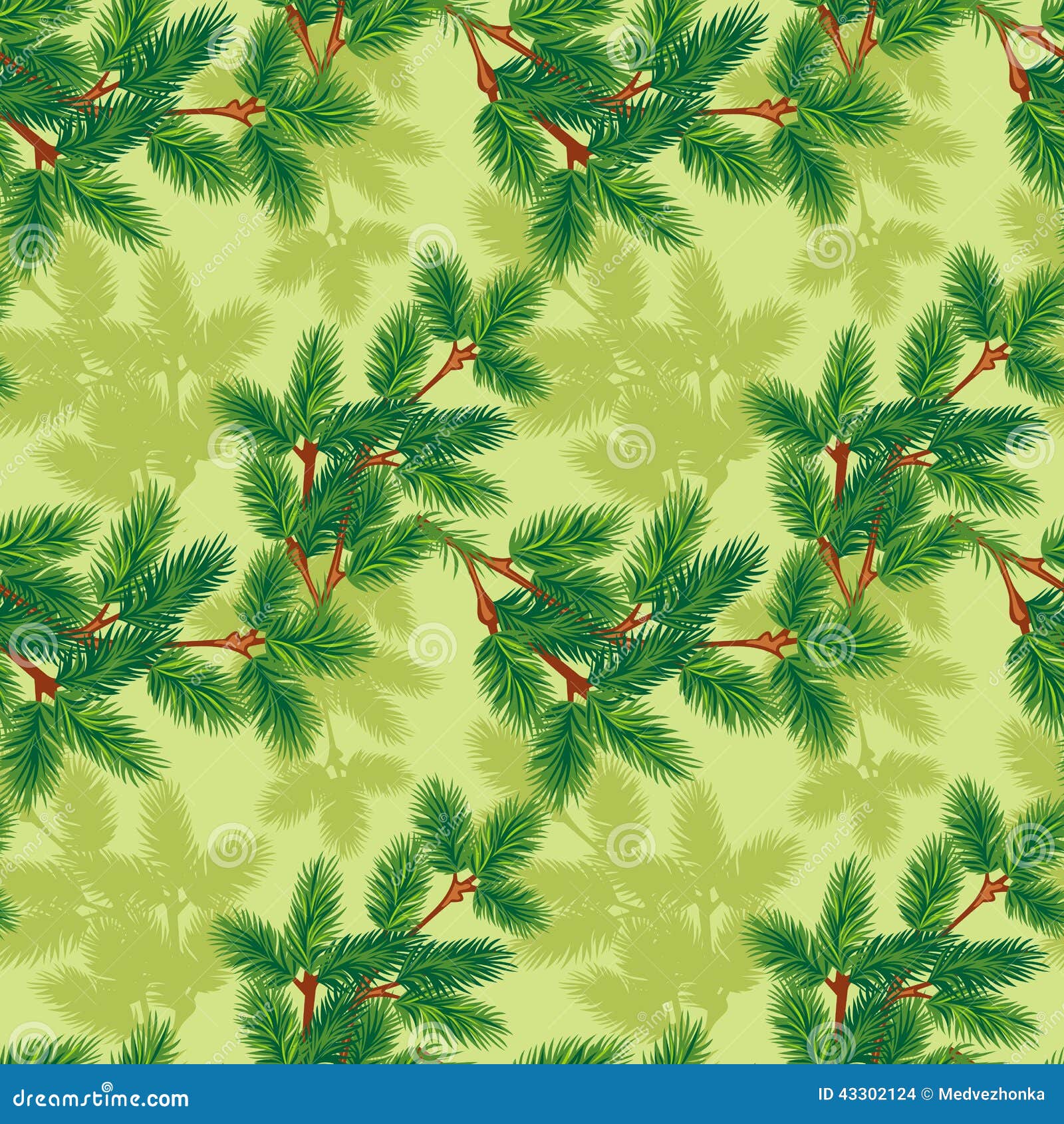 Fir tree pattern stock vector. Illustration of pattern - 43302124