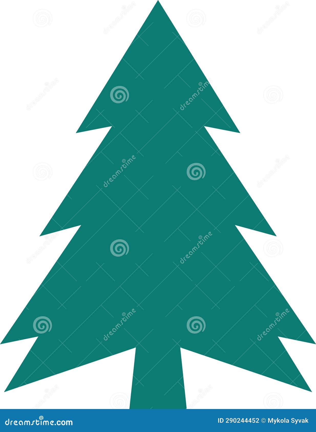 Fir Tree Silhouette stock vector. Illustration of tree - 290244452