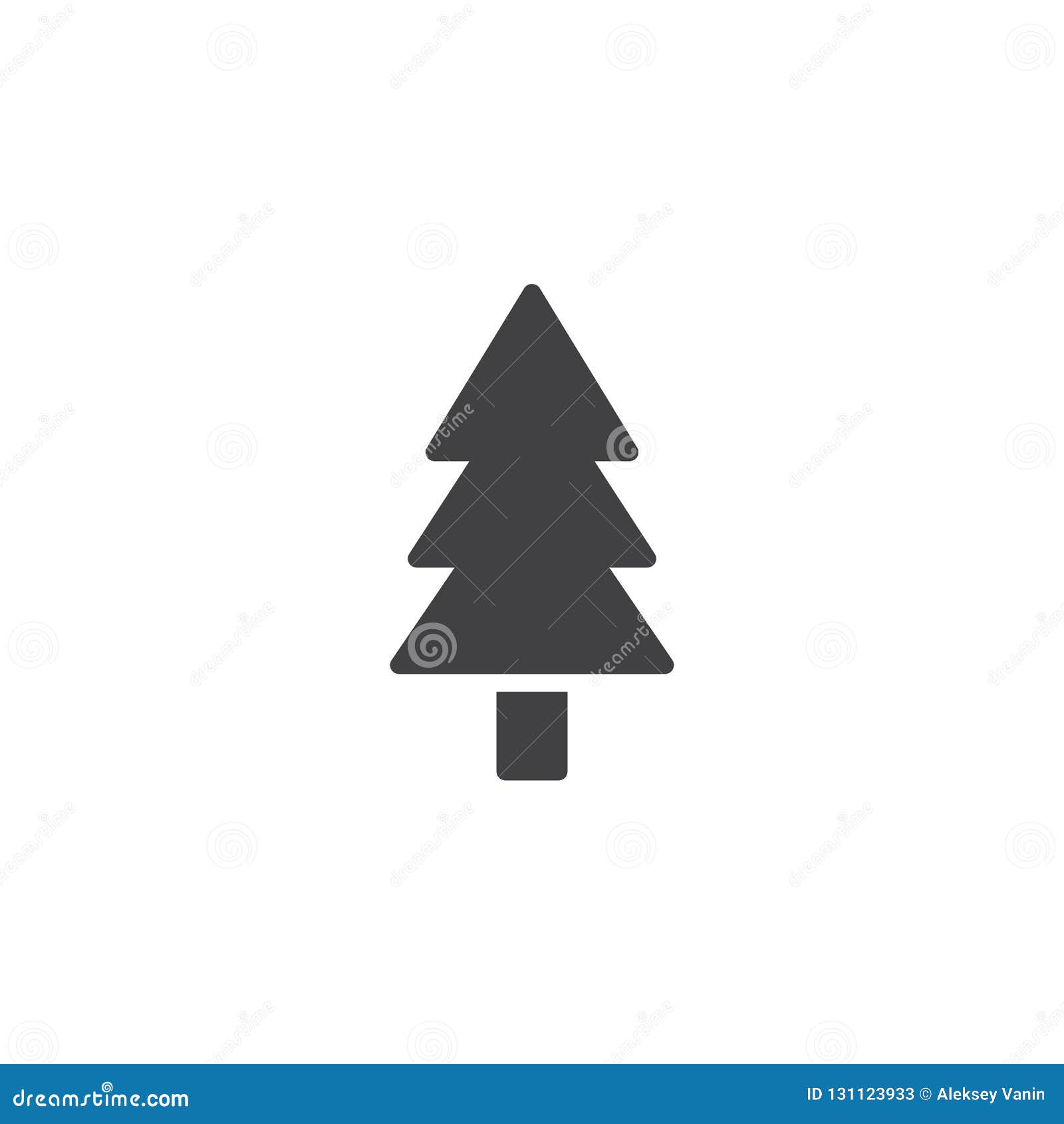 Fir tree vector icon stock vector. Illustration of graphics - 131123933