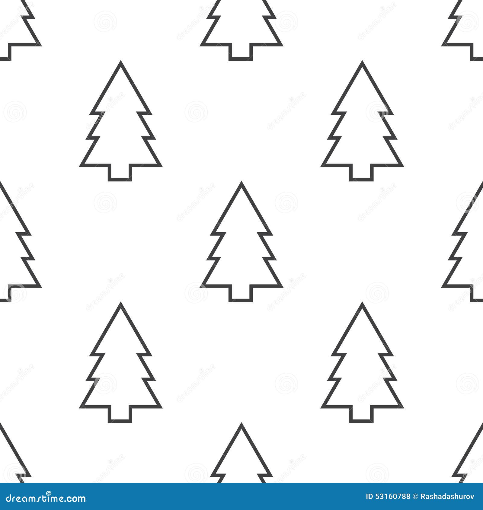 Fir-tree, Vector Seamless Pattern Stock Vector - Illustration of ...