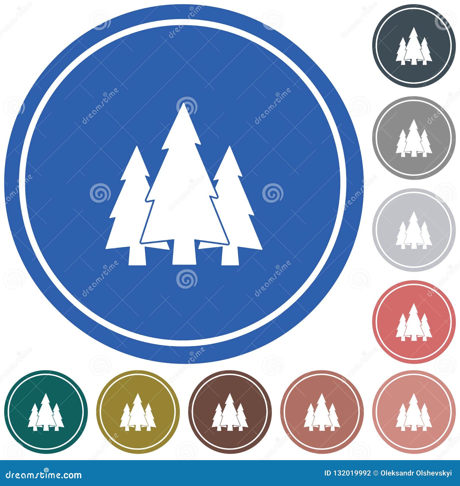 Fir Trees forest icon stock vector. Illustration of forest - 132019992