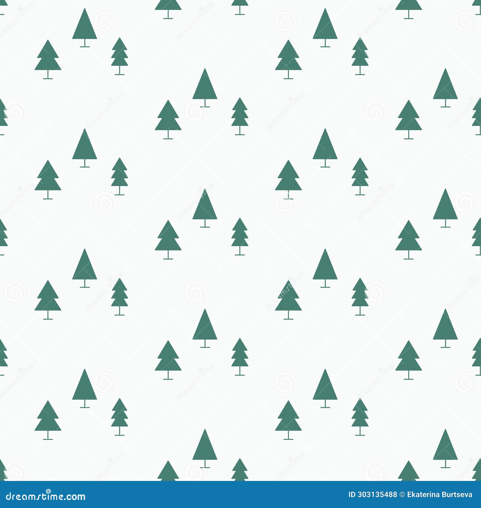 Fir Trees Forest Seamless Pattern Minimal Print Stock Vector ...