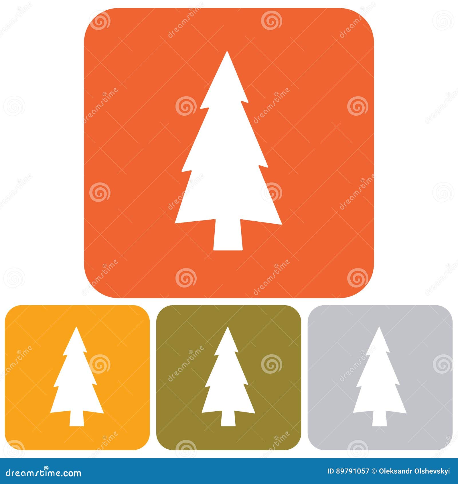 Fir Trees icon stock vector. Illustration of contour - 89791057