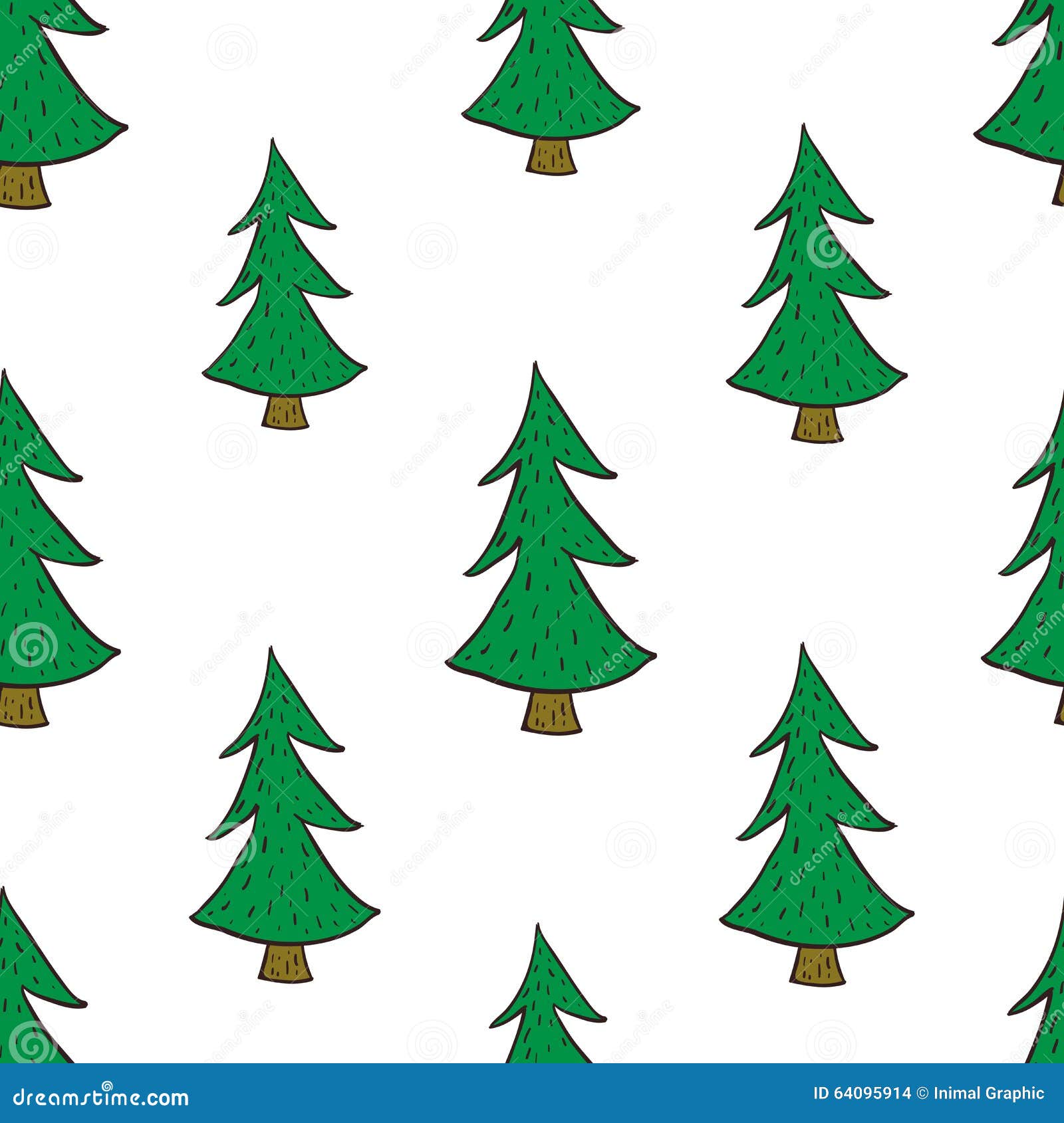 Fir trees seamless pattern stock vector. Illustration of abstract ...