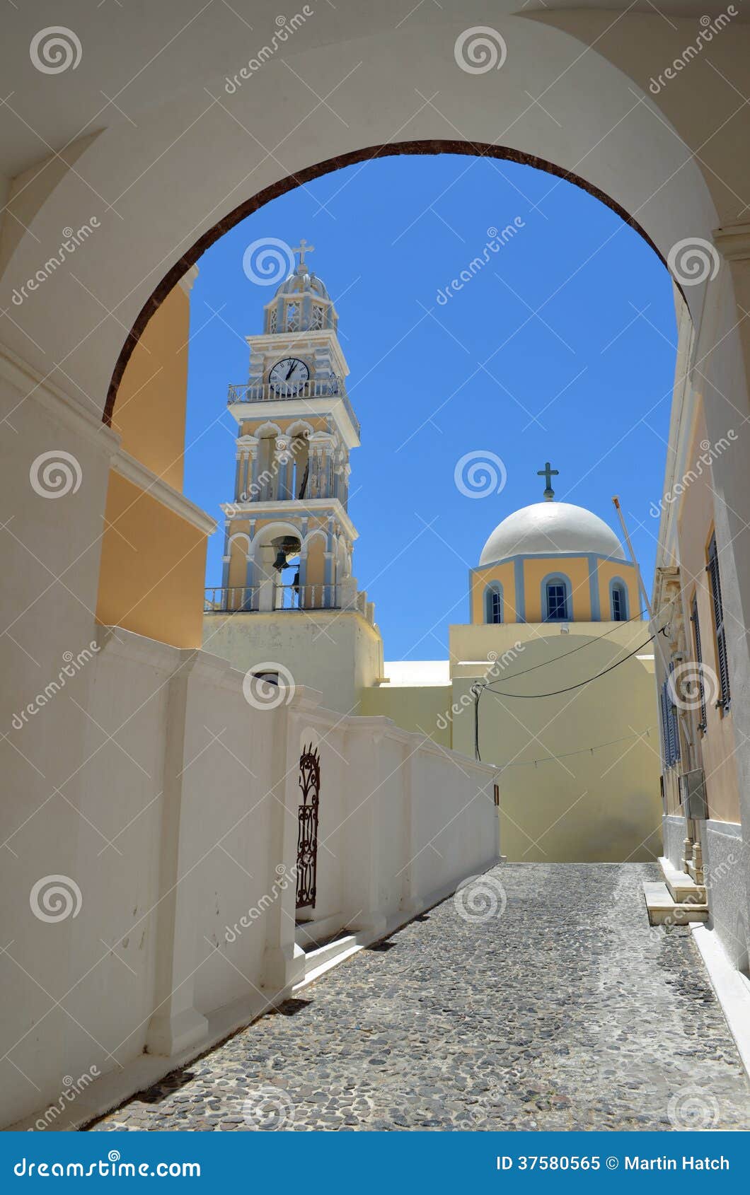 Fira Church Santorini stock image. Image of church, santorini - 37580565