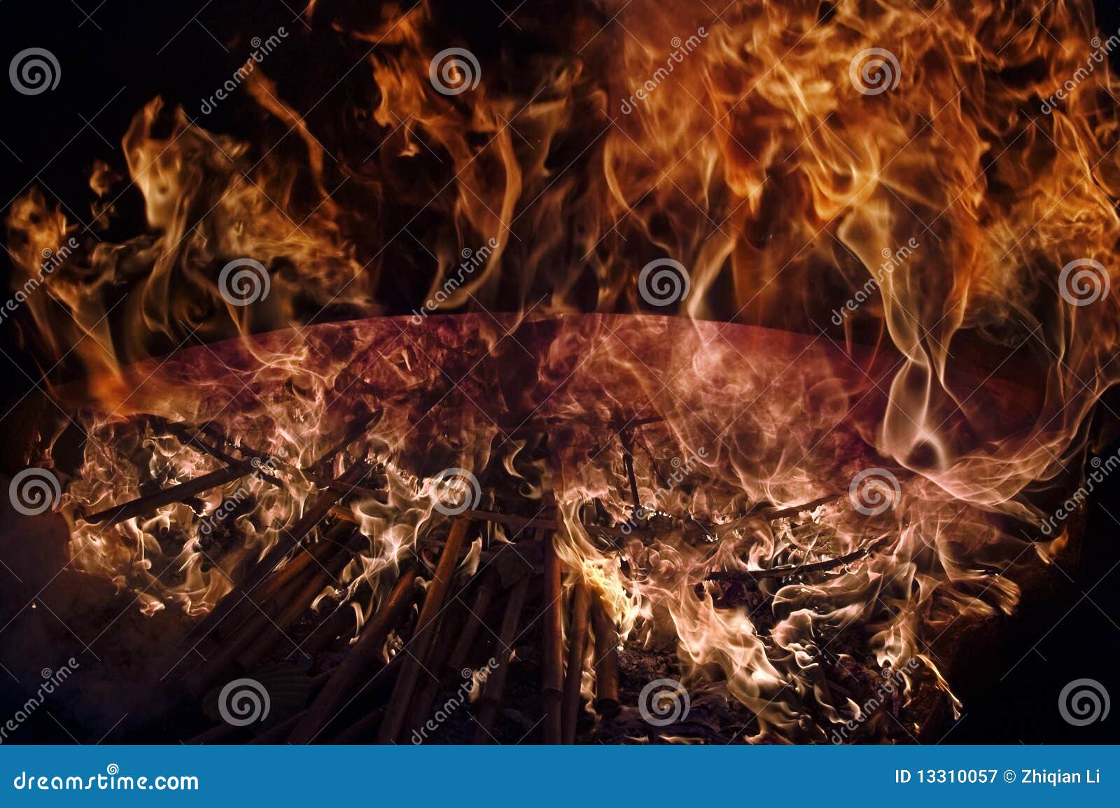 Fire stock image. Image of brazier, china, fire, dark - 13310057