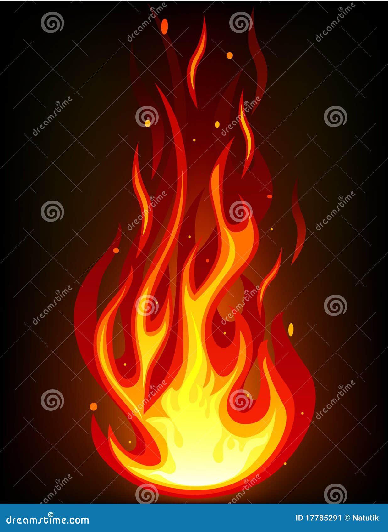 Fire stock vector. Illustration of abstract, forestfire - 17785291