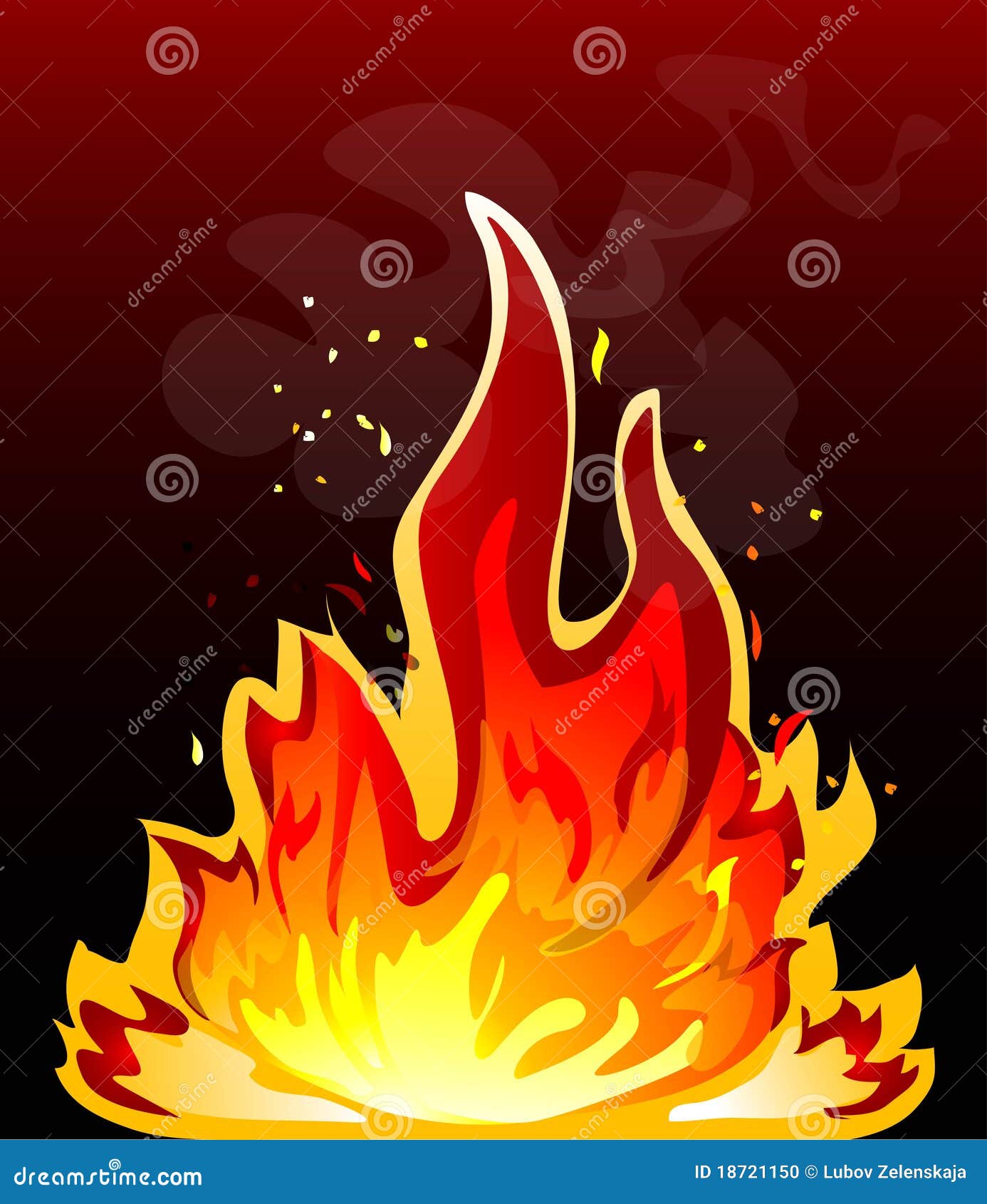 Fire stock vector. Illustration of fiery, phenomenon - 18721150