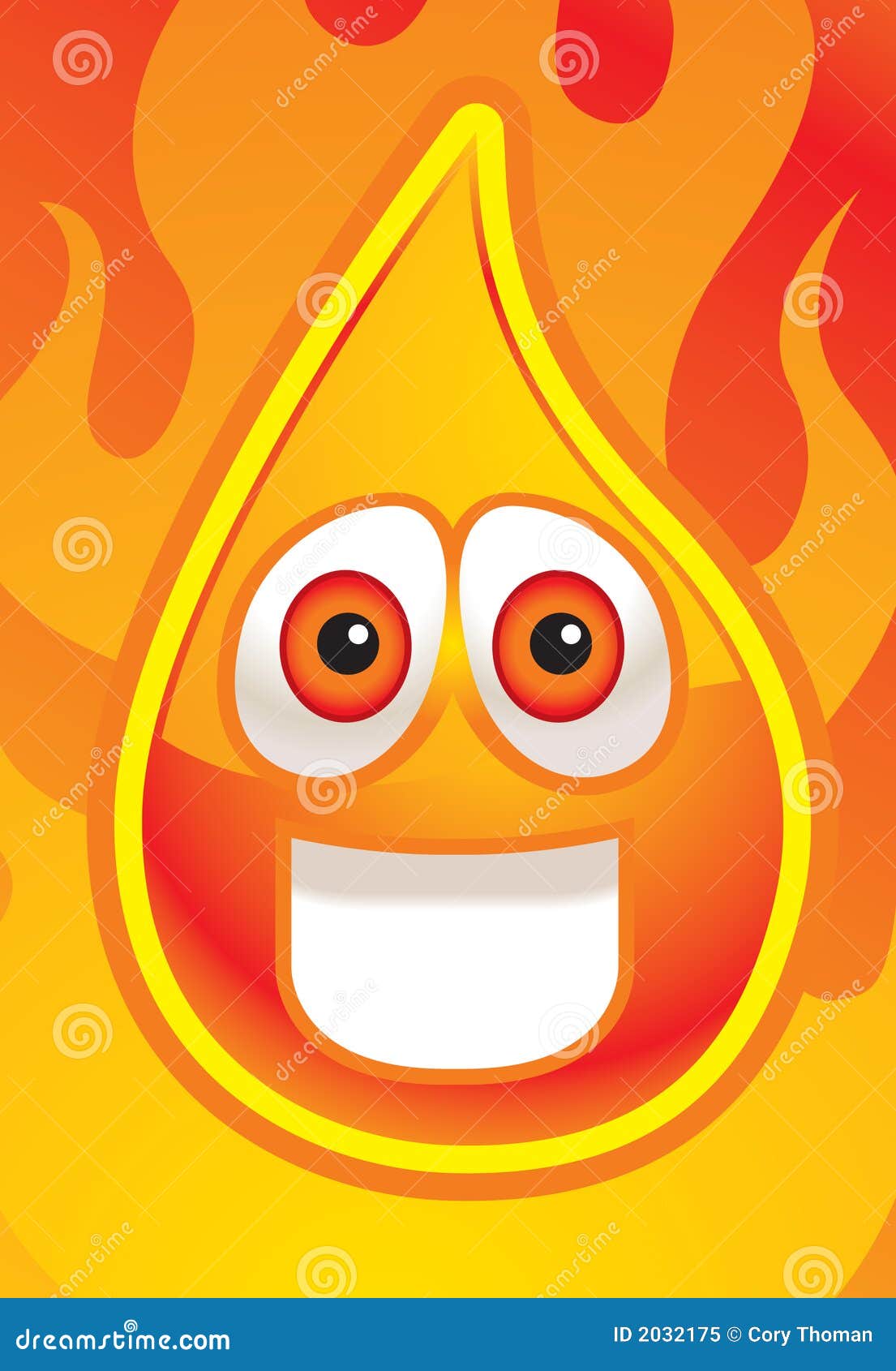 Fire stock vector. Illustration of elements, happy, cartoon - 2032175