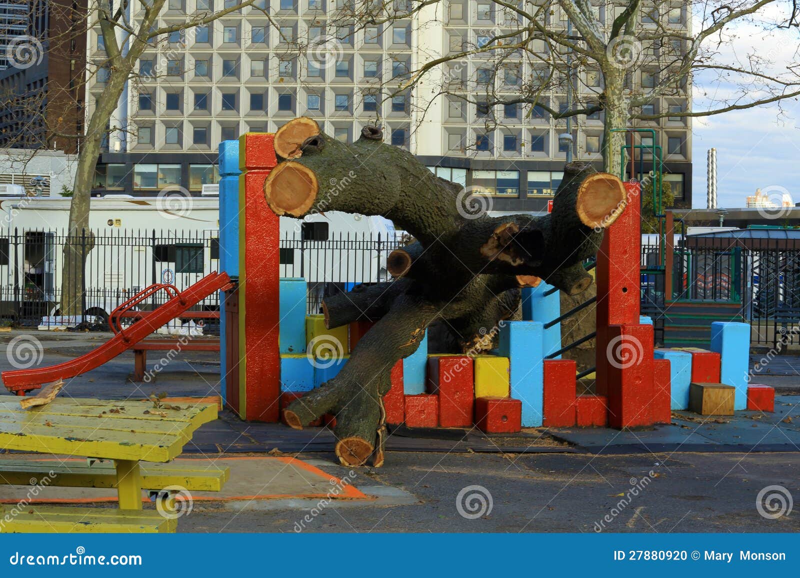 Trees Fallen Over Playground Editorial Image - Image of playground ...