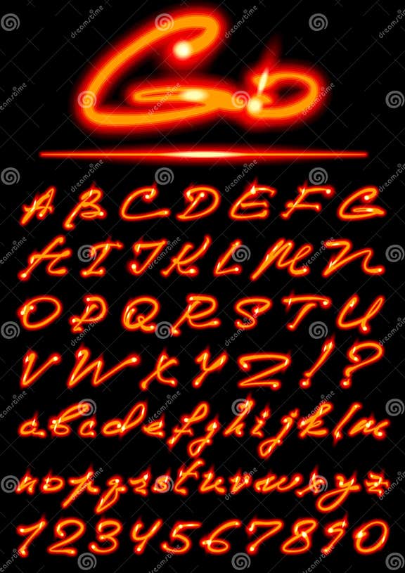 Fire abc stock vector. Illustration of cursive, doodle - 42710320