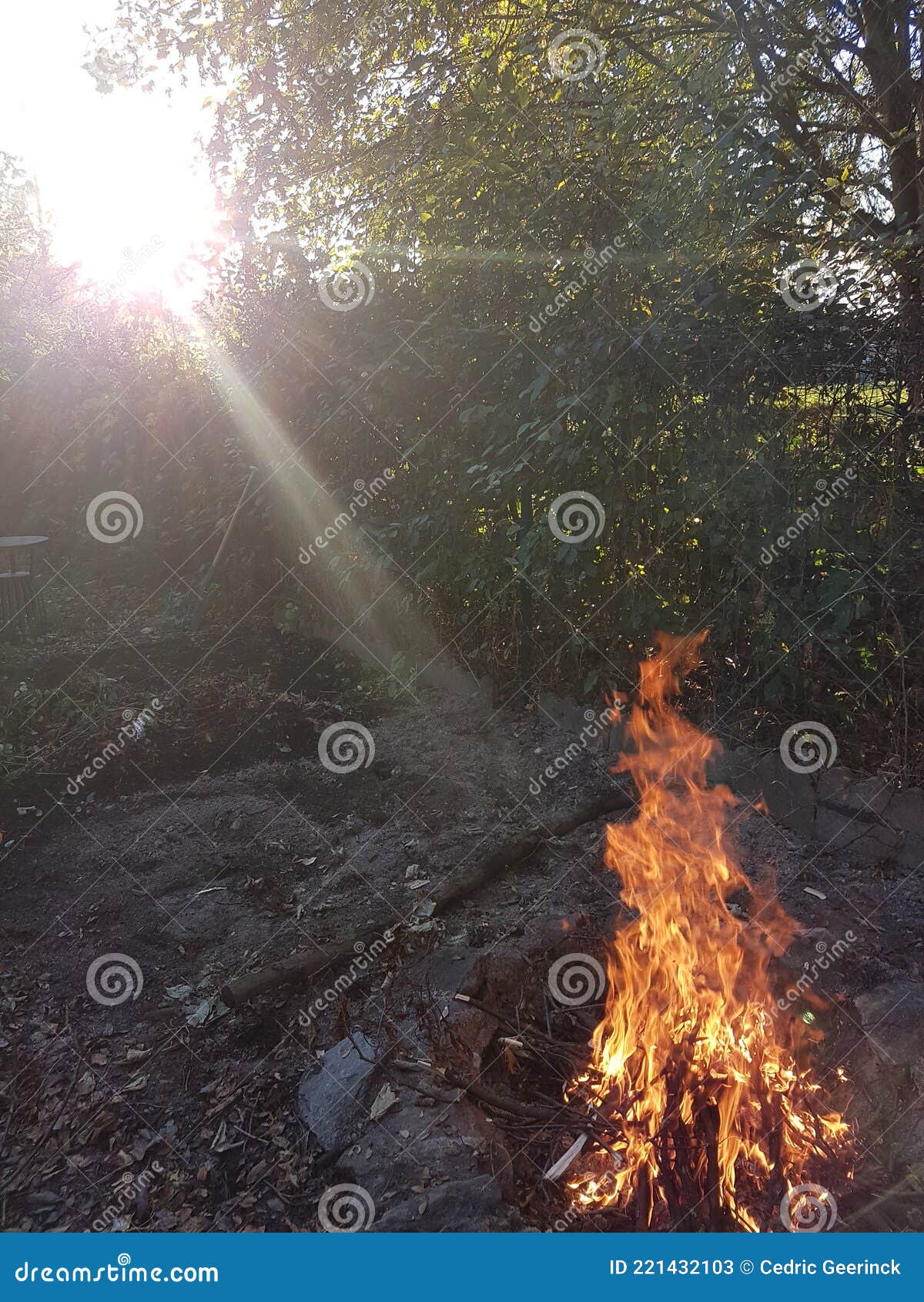 Fire from above and below stock image. Image of nature - 221432103