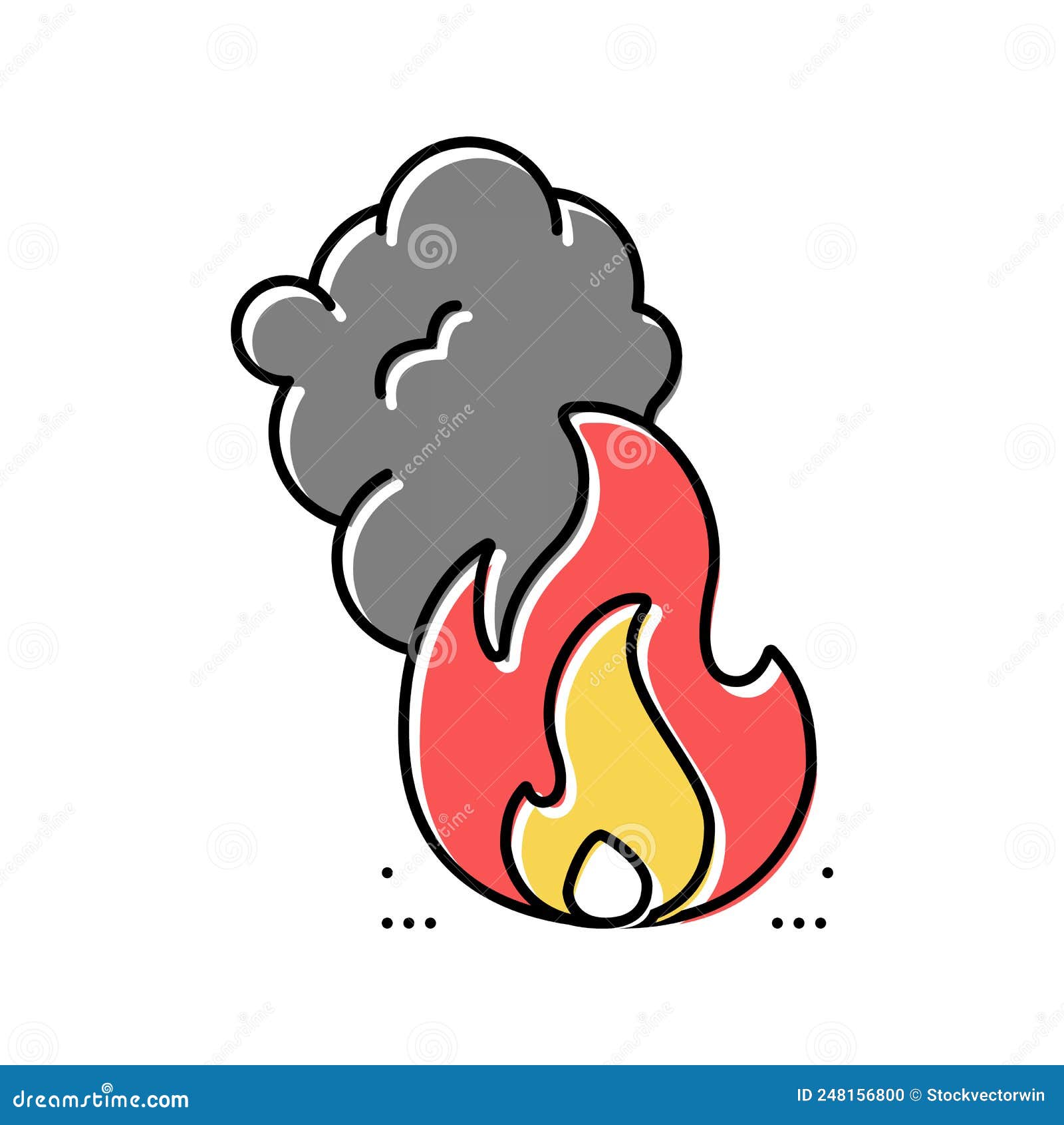 Fire Accident Color Icon Vector Illustration Stock Vector ... Fire Accident Color Icon Vector Illustration Stock Vector ...