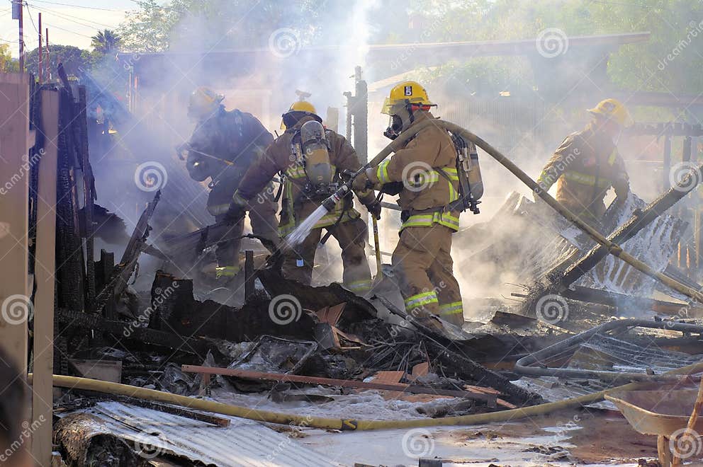 Fire Aftermath editorial stock image. Image of hose, scene - 7991464