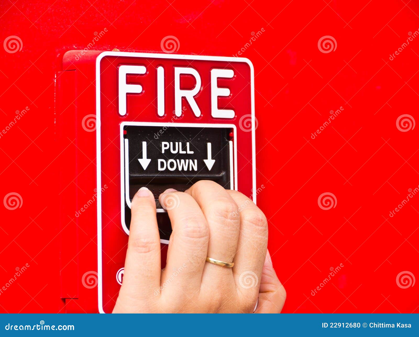 Fire alarm stock photo. Image of device, alert, lever - 22912680