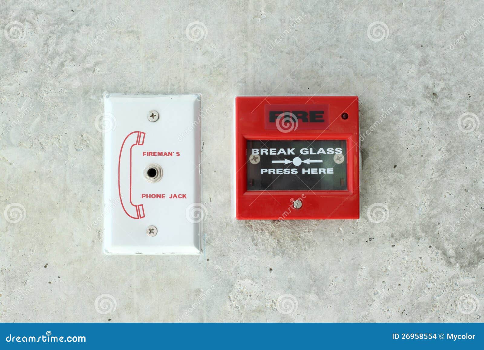 Fire Alarm stock photo. Image of fire, wall, firefighter - 26958554