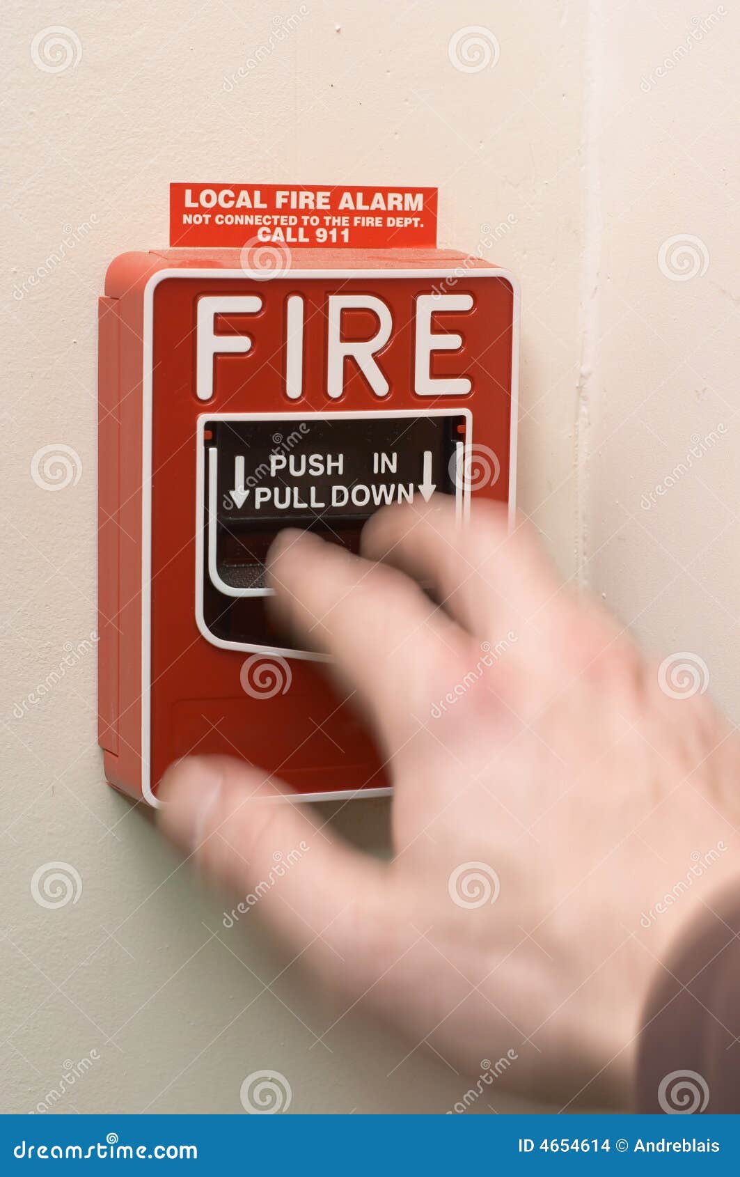 Fire Alarm Being Pulled stock photo. Image of fire, hazard - 4654614