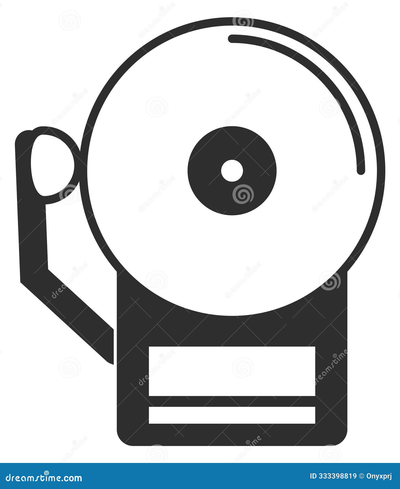 Fire Alarm Black Icon. Security Alert Symbol Stock Vector ...