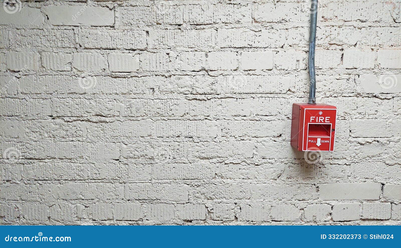 Fire Alarm Box Mounted on-wall Stock Image - Image of brick, fire ...