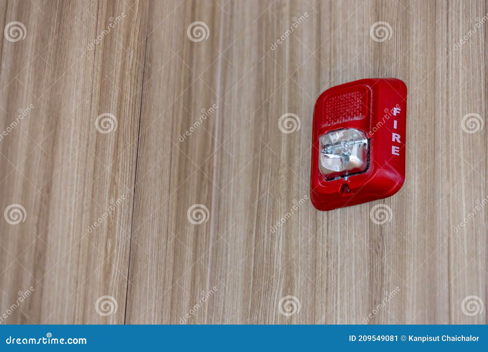 A Fire Alarm with Built in Strobe Light To Alert in Case of Fire. a ...