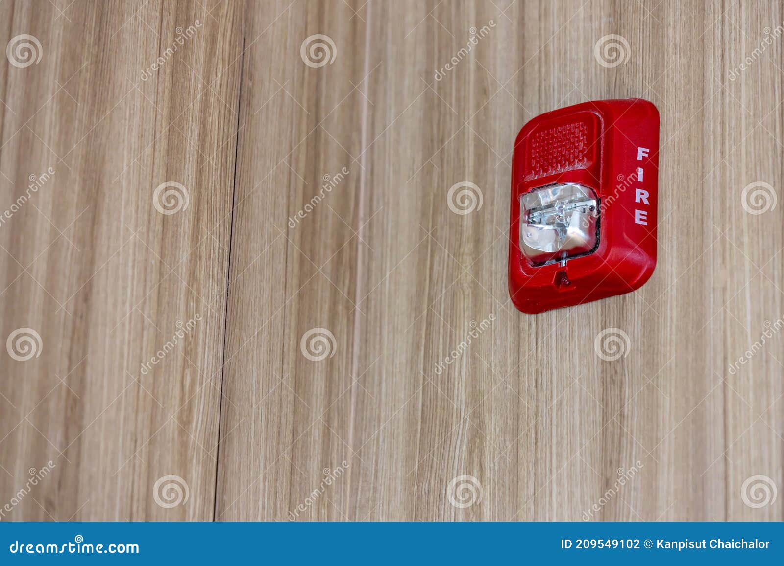 A Fire Alarm with Built in Strobe Light To Alert in Case of Fire. a ...