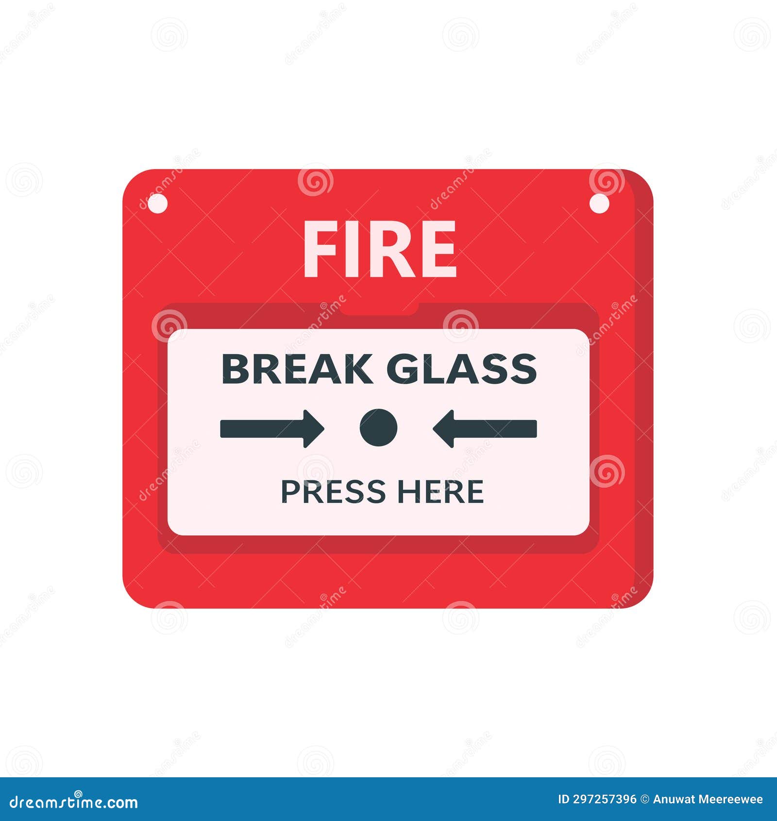 Fire Alarm Button. a Fire Alarm Alerts People To Evacuate the Building Stock Vector ...