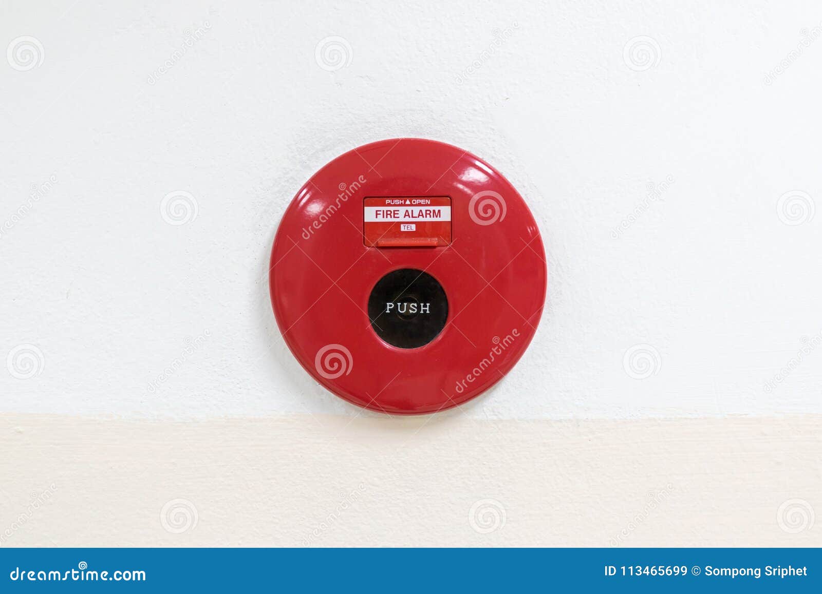 Fire Alarm Button in the Building Stock Image - Image of wall, hand ...