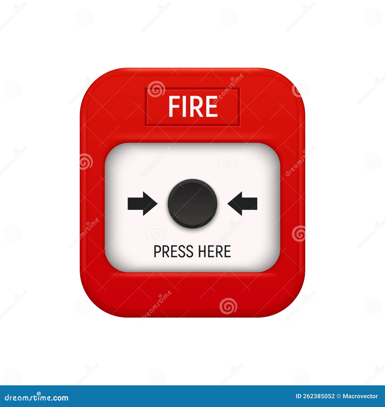 Fire Alarm Button Composition Stock Illustration - Illustration of ...
