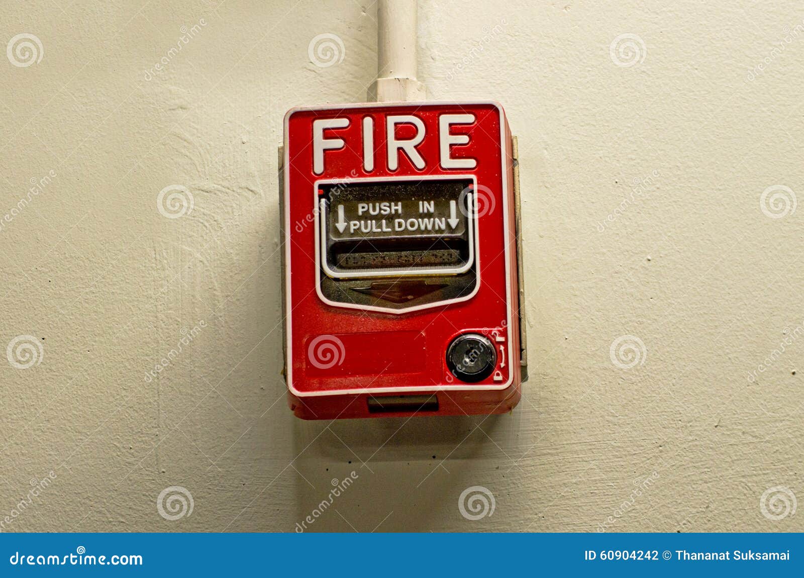 Fire alarm button. stock photo. Image of button, fire - 60904242