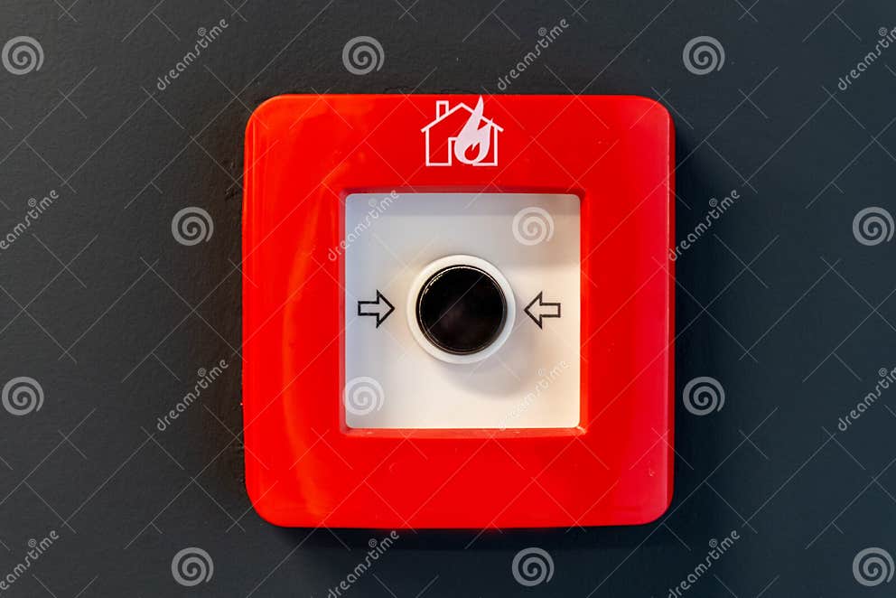 A fire alarm button stock photo. Image of resident, evacuation - 233848788