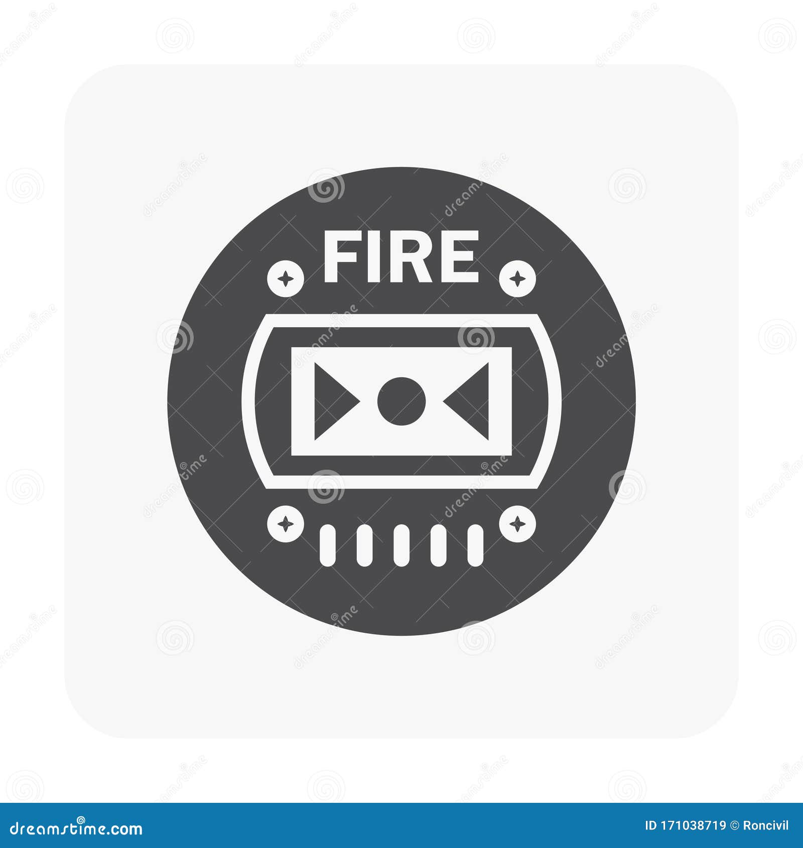 Fire alarm button stock vector. Illustration of danger - 171038719