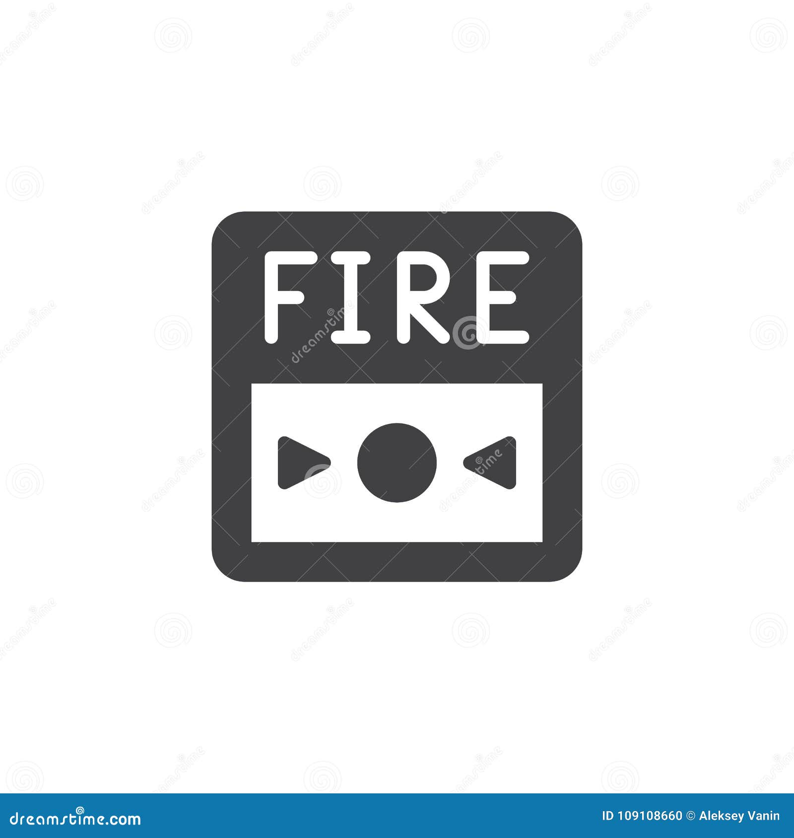 Fire Alarm Button Icon Vector Stock Vector - Illustration of alert ...